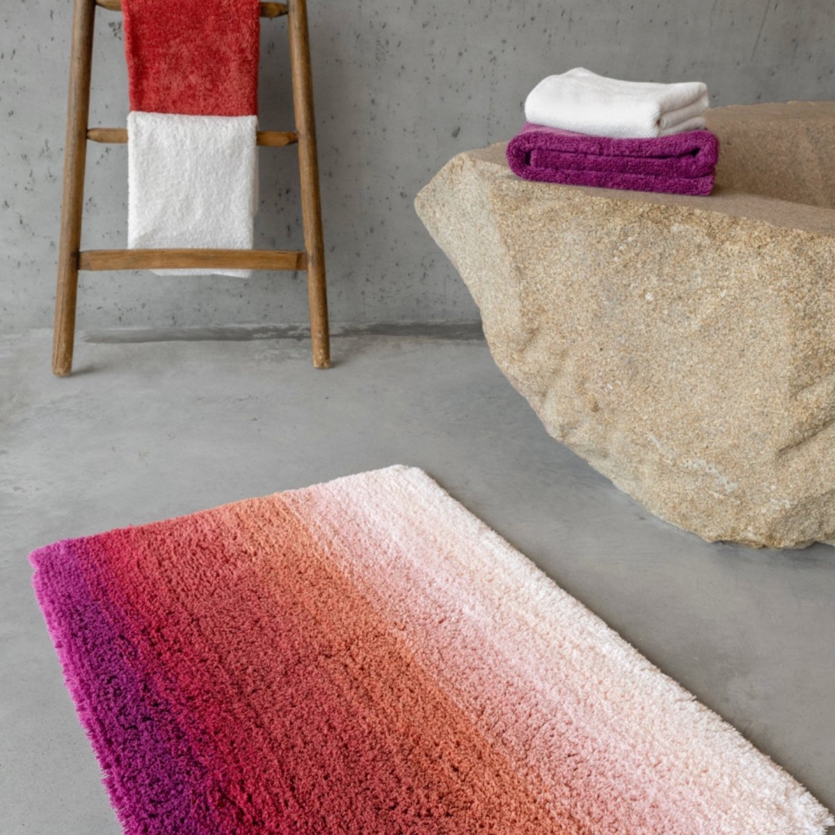 Aurore Ombre Bath Rugs - Abyss Habidecor Rugs at Fig Linens and Home ...
