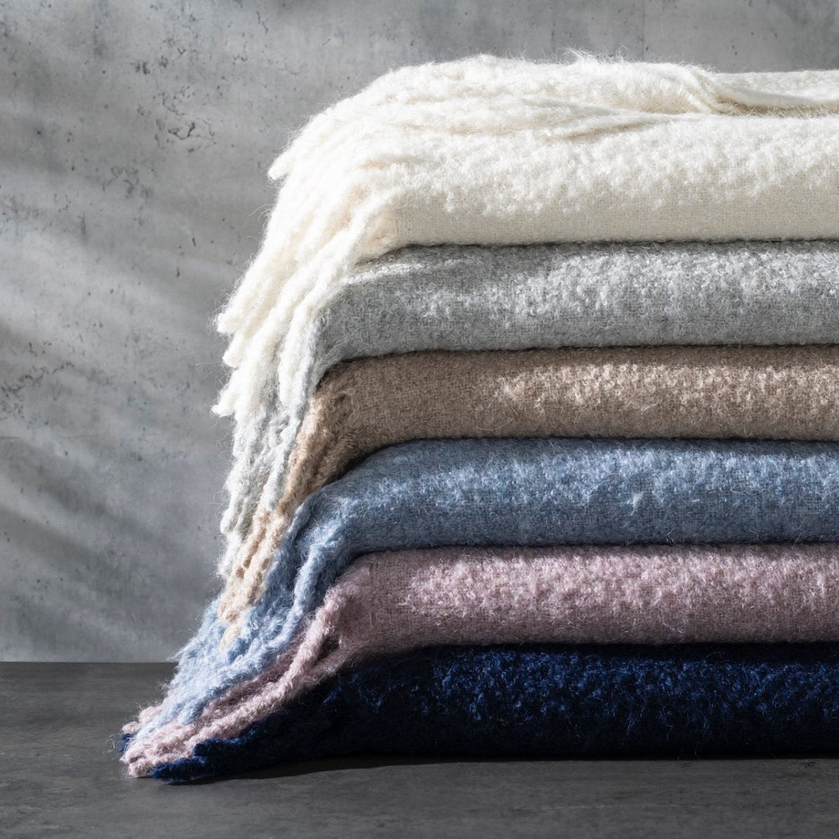 Matouk Poncho Oversized Throw Blankets | Chunky Throws with Fringe ...