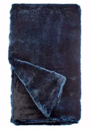 Steel Blue Mink Couture Faux Fur Throw Blanket by Fabulous Furs – FIG ...