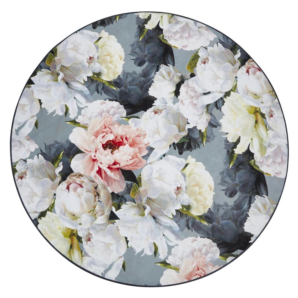 Designers Guild Peonia Grande Zinc Rug | Shop Round Rugs at Fig Linens ...