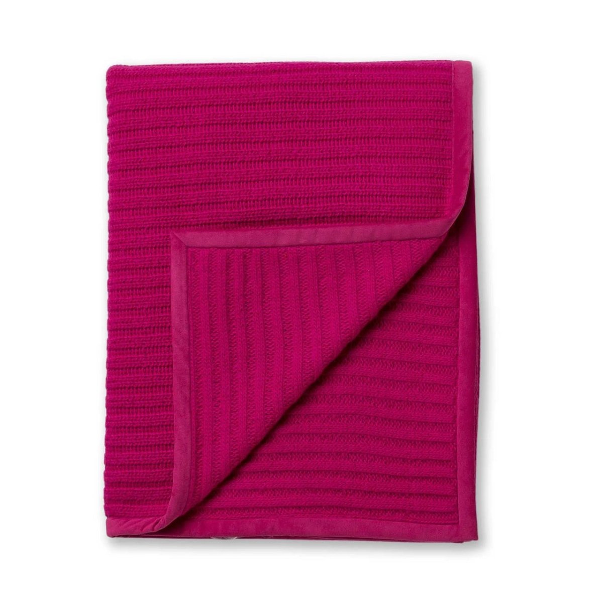 Alicia Adams Alpaca Rib Throw in Shocking Pink | Luxury Throw Blankets ...