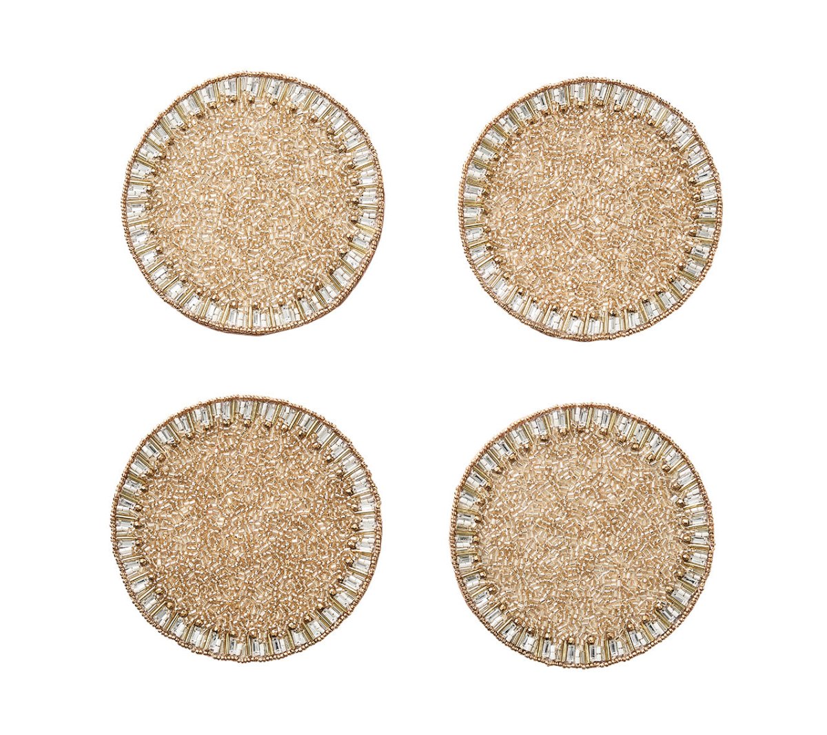 Bevel Drink Coasters Set of 4 in a Gift Box by Kim Seybert – FIG LINENS ...