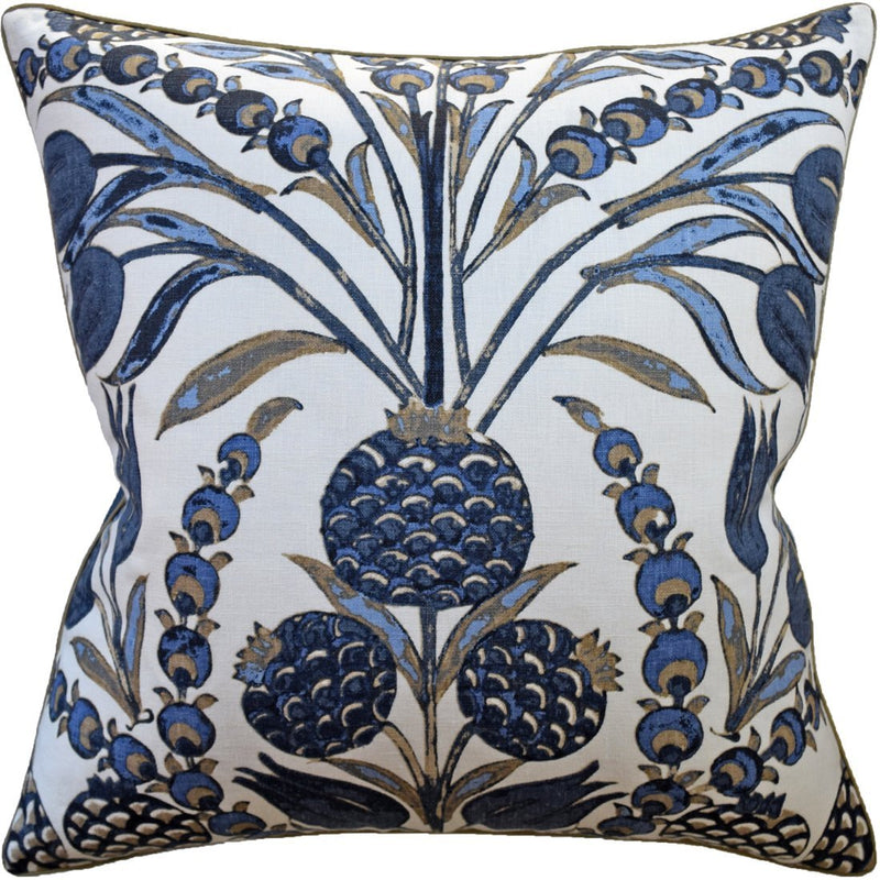 Cornelia Navy Throw Pillow - Ryan Studio from Thibaut Fabrics – FIG ...
