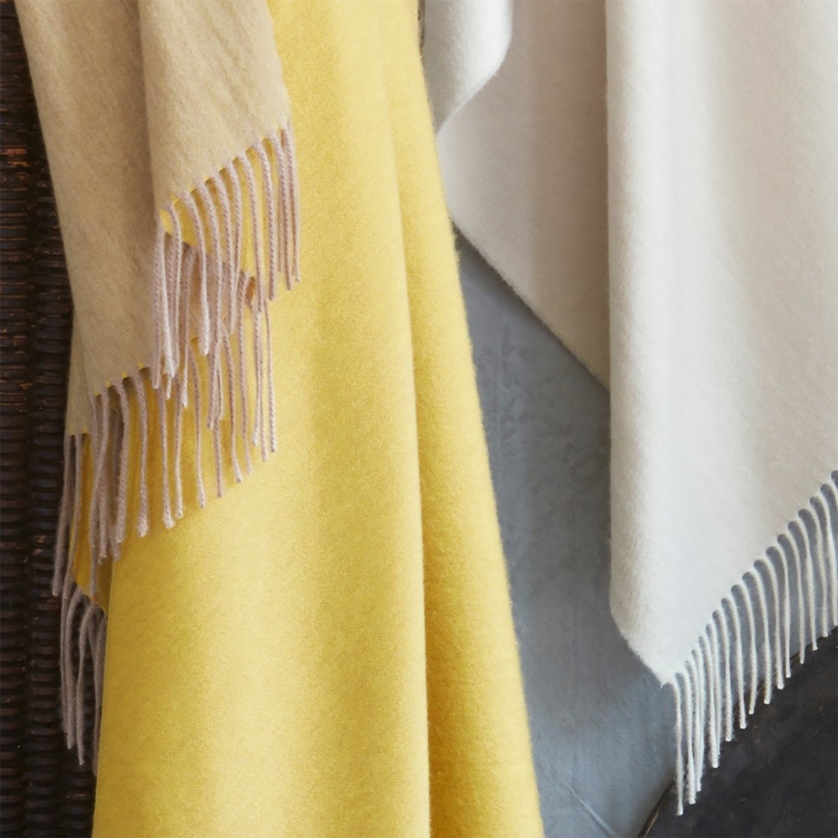 Paley Cashmere Throw by Matouk | Fig Linens and Home - FIG LINENS AND HOME