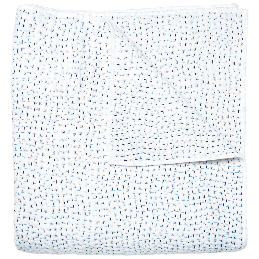 Hand Stitched Light Indigo Quilted Coverlets by John Robshaw – FIG ...