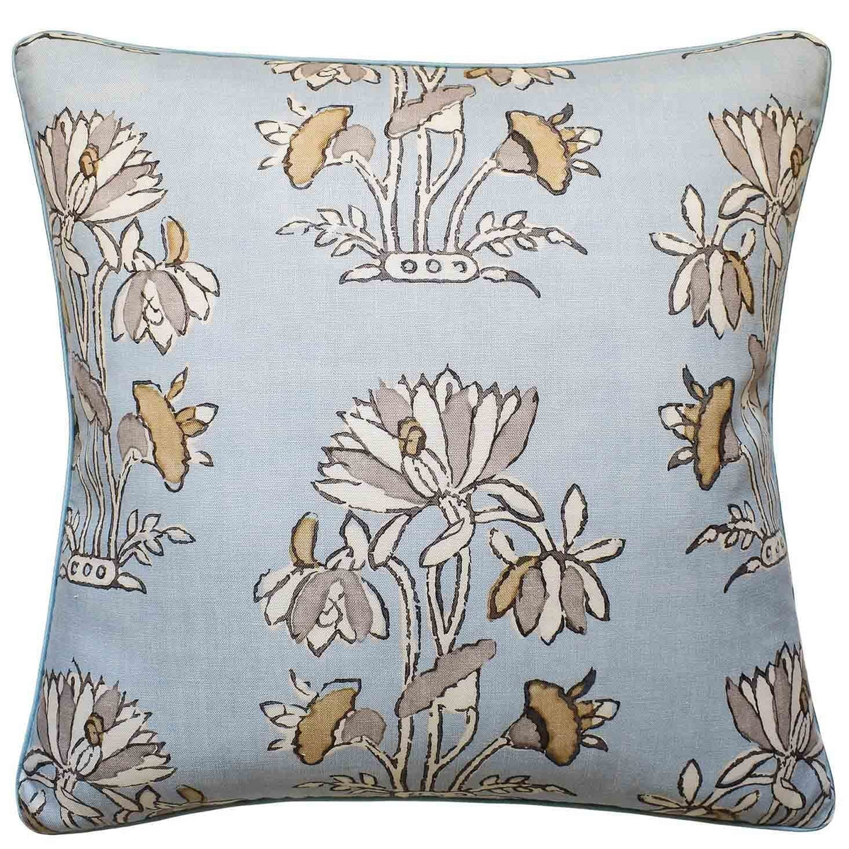 Lily Flower Spa Blue Decorative Pillow | Ryan Studio Throw Pillows ...