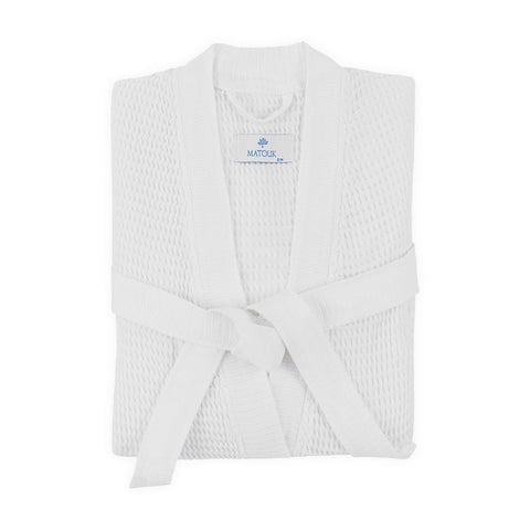 Matouk Kiran Bathrobe | Waffle Matouk Robes at Fig Linens and Home ...