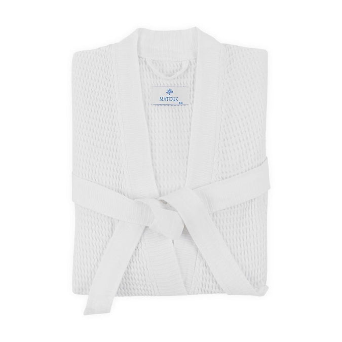Matouk Kiran Bathrobe | Waffle Matouk Robes at Fig Linens and Home ...