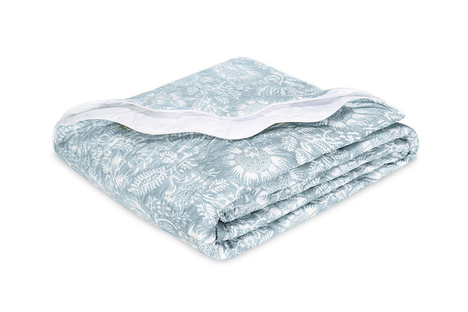 Granada Hazy Blue Quilted Coverlet by Matouk Schumacher – FIG LINENS ...