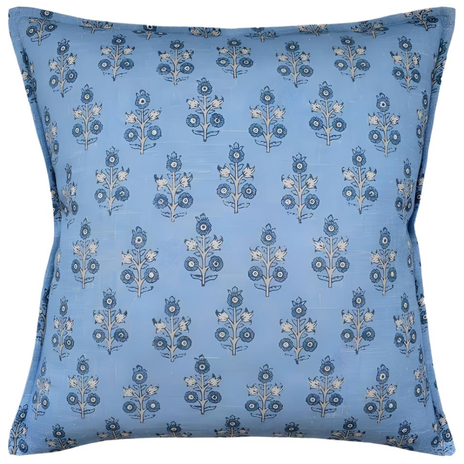 Poppy Sprig Blue Pillow | Ryan Studio Pillows from GP&J Baker Fabric ...