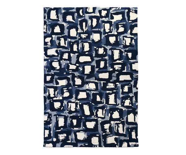 Astia Indigo Blue Rug in 3 Sizes | William Yeoward Floor Rugs - FIG ...