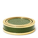 AERIN Classic Croc Leather Coasters Set of 4 Verde Green in Container ...