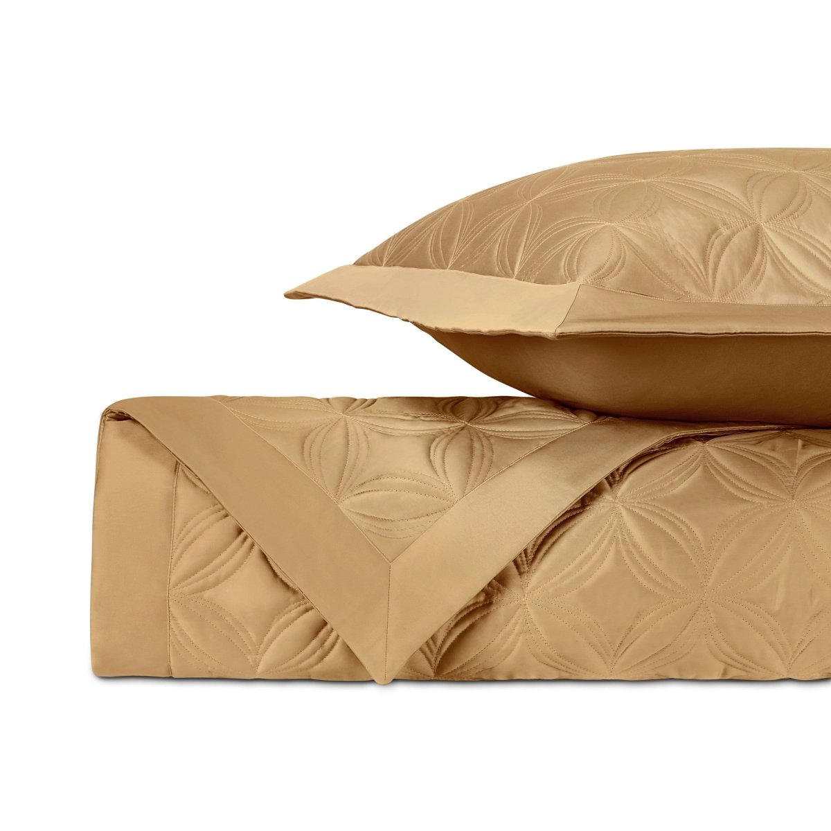 Dara Quilted Gold | Home Treasures Coverlets – FIG LINENS AND HOME