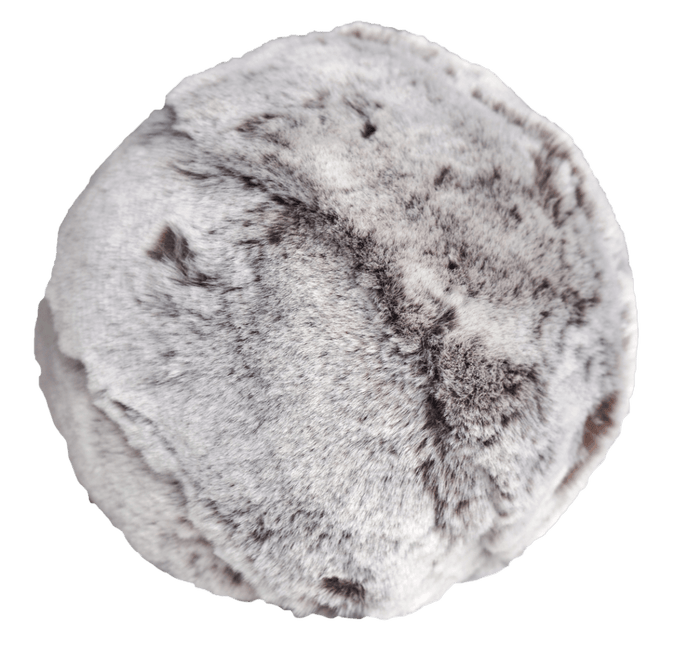 Chestnut Faux Fur Snowball Pillow by Evelyne Prélonge | Fig Linens ...