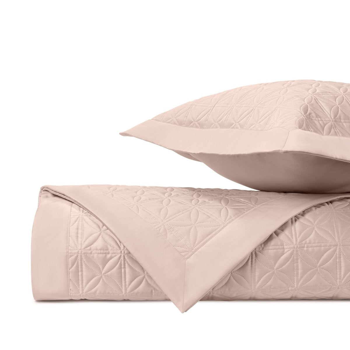 Isla Quilted Light Pink | Home Treasures Coverlets – FIG LINENS AND HOME
