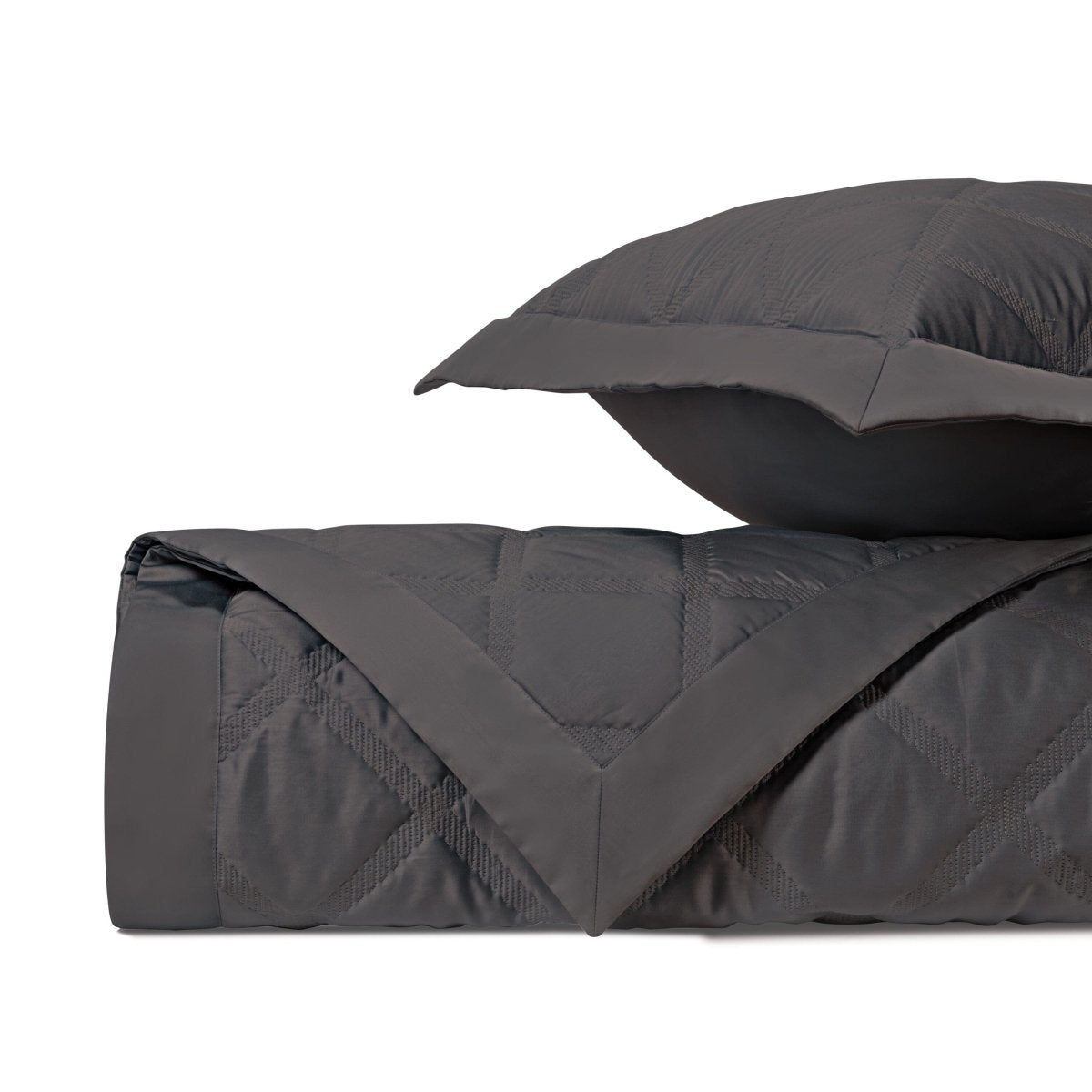 Luciana Quilted Grisaglia Gray | Home Treasures Coverlets – FIG LINENS ...