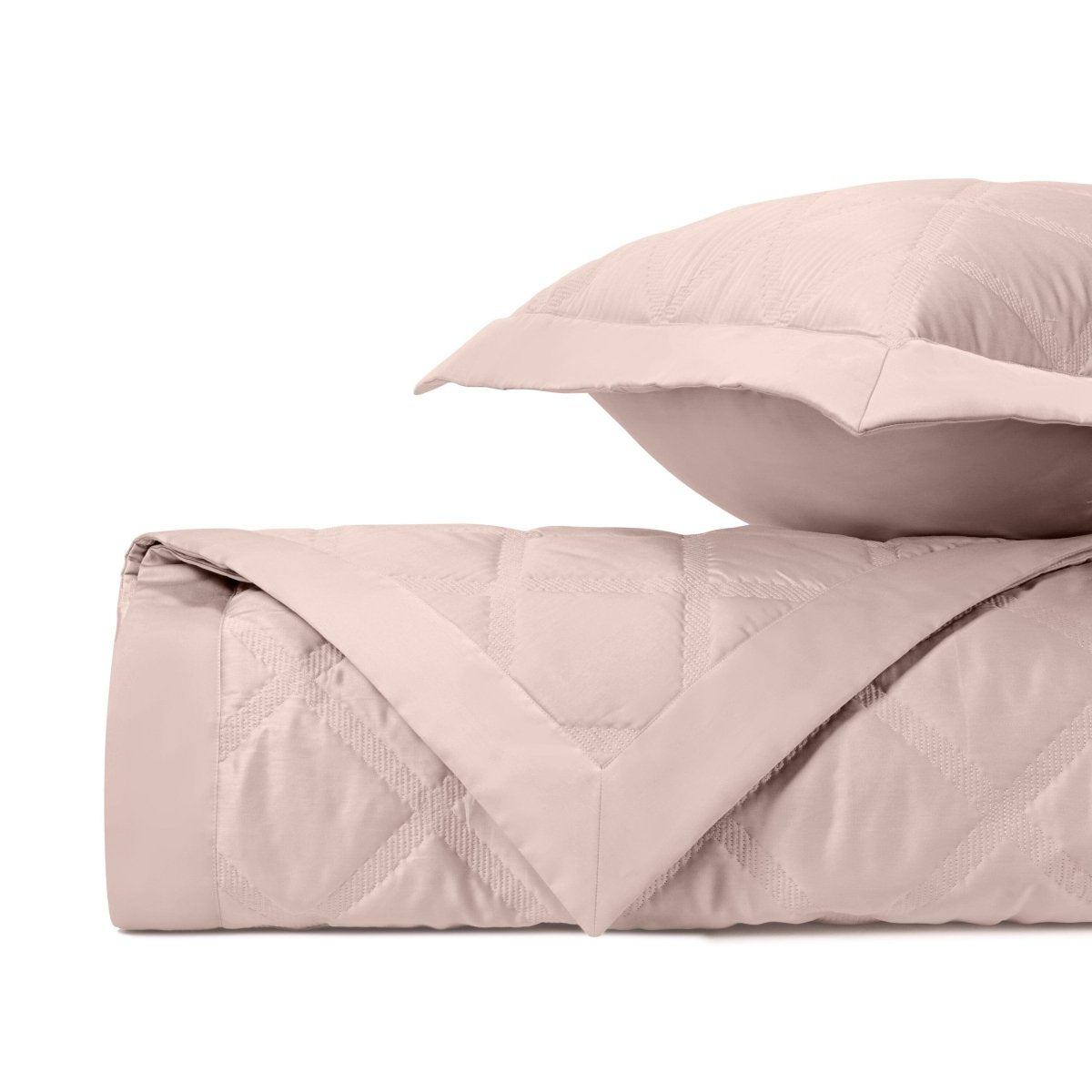 Luciana Quilted Light Pink | Home Treasures Coverlets – FIG LINENS AND HOME