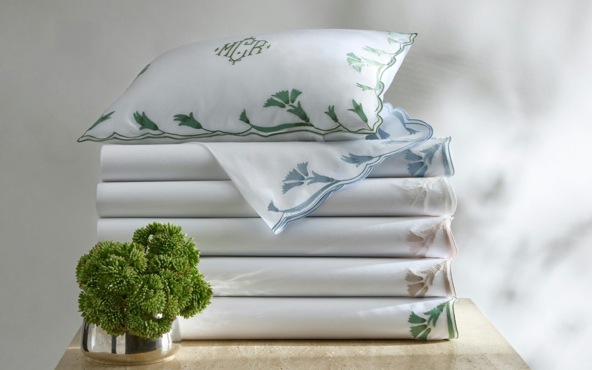Marcella Bedding by Matouk | Embroidered Duvet Covers and Bed Sheets ...