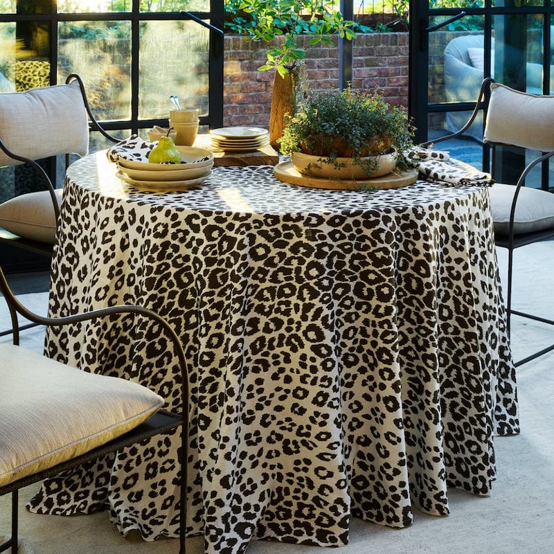 pink leopard print table runner