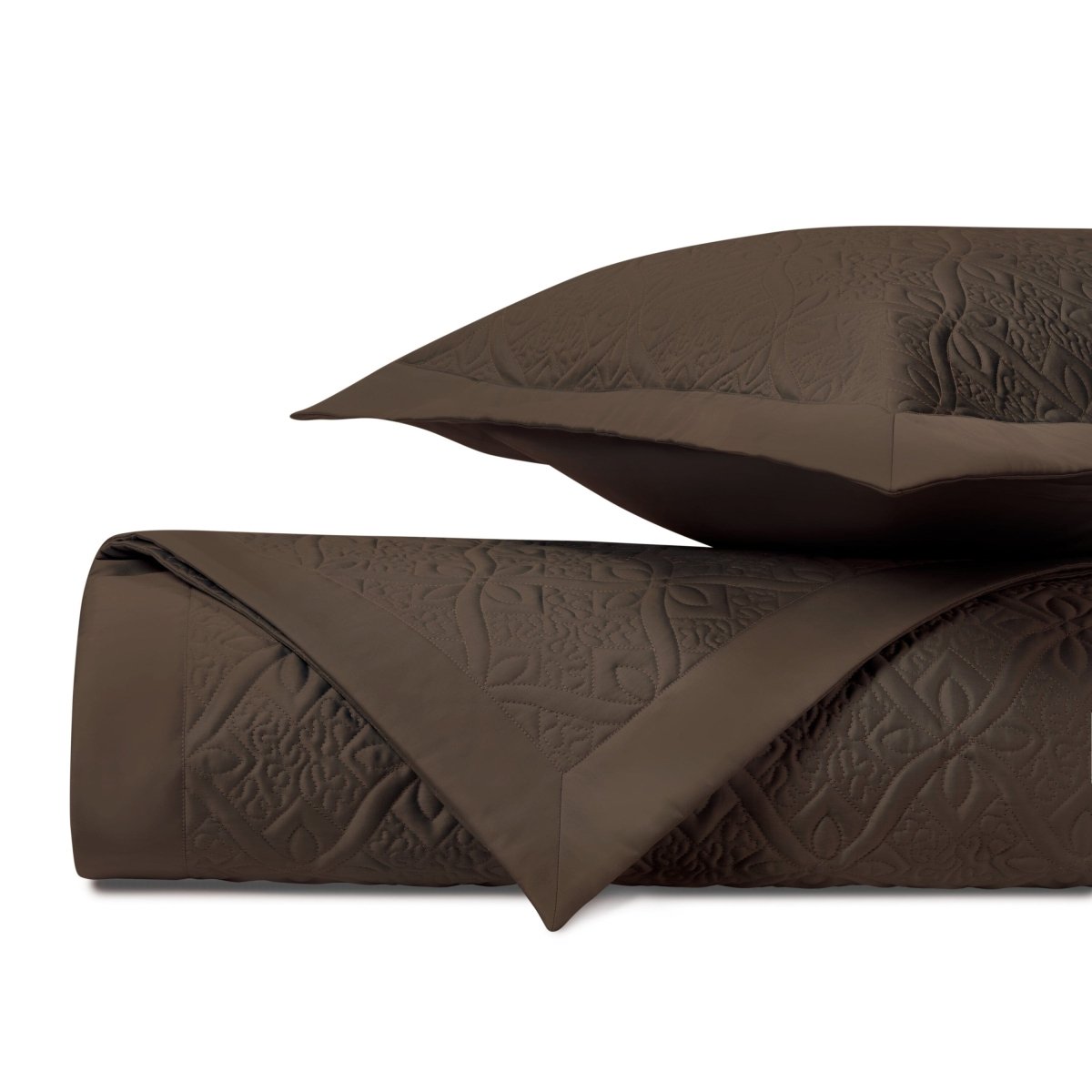Mystique Quilted Chocolate | Home Treasures Coverlets – FIG LINENS AND HOME