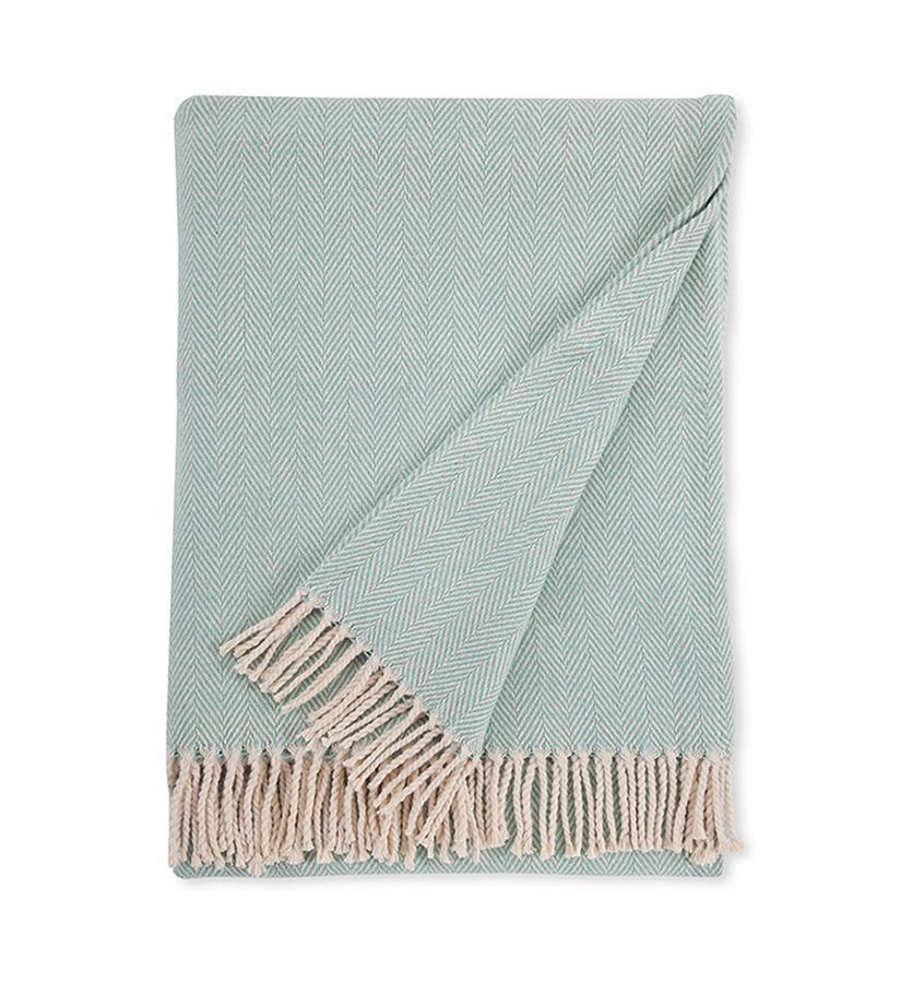 Celine Aqua Throw by Sferra - Shop Cotton Throws at Fig Linens - FIG ...