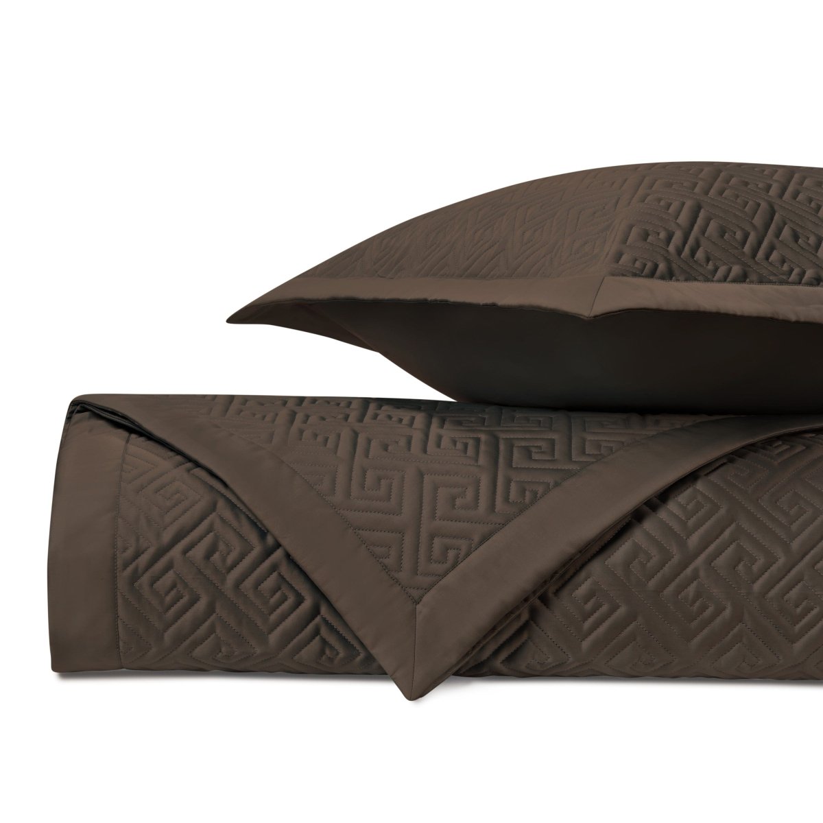 Troy Quilted Chocolate | Home Treasures Coverlets – FIG LINENS AND HOME