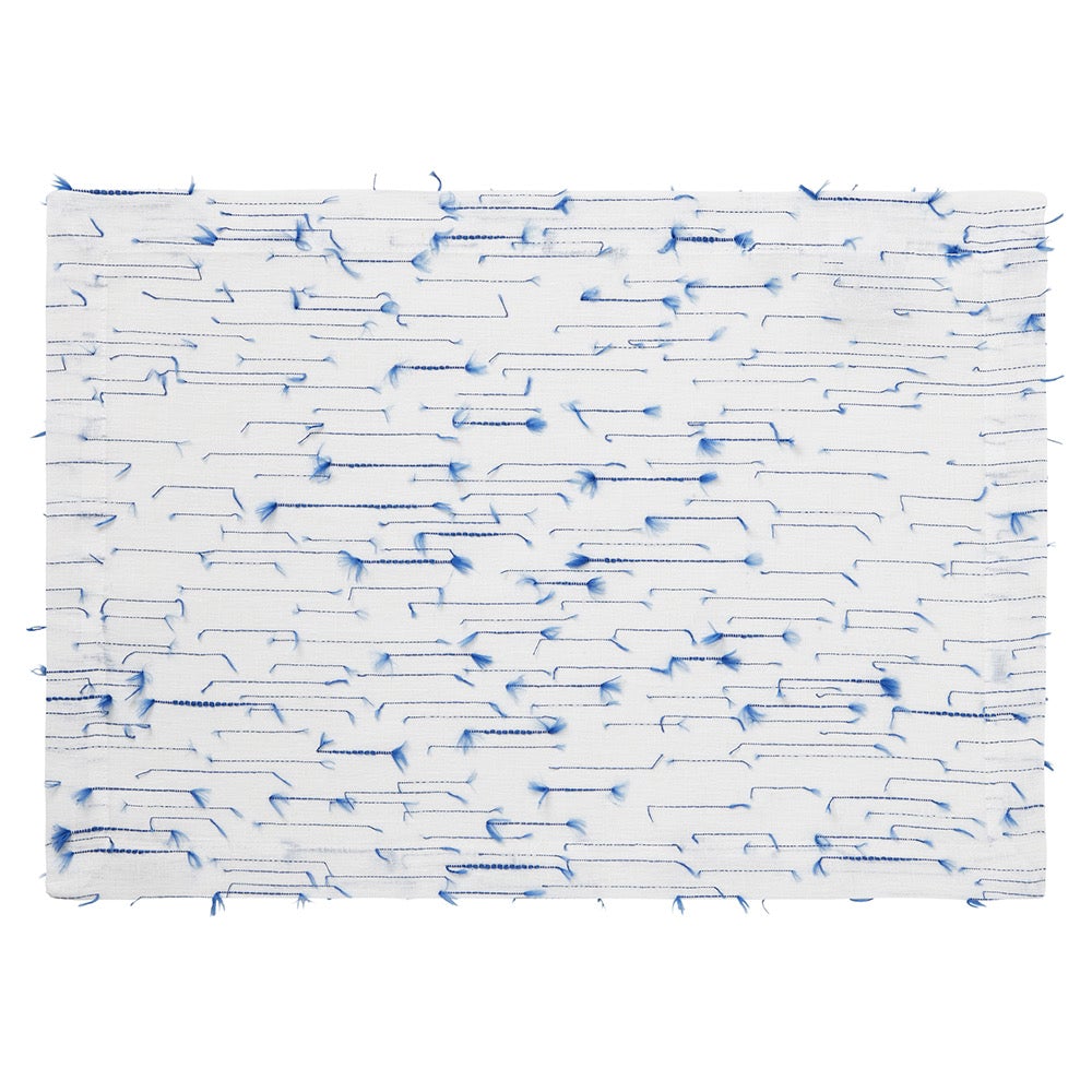 Table Linens - Amalfi Blue & White - Mode Living - FIG LINENS AND HOME