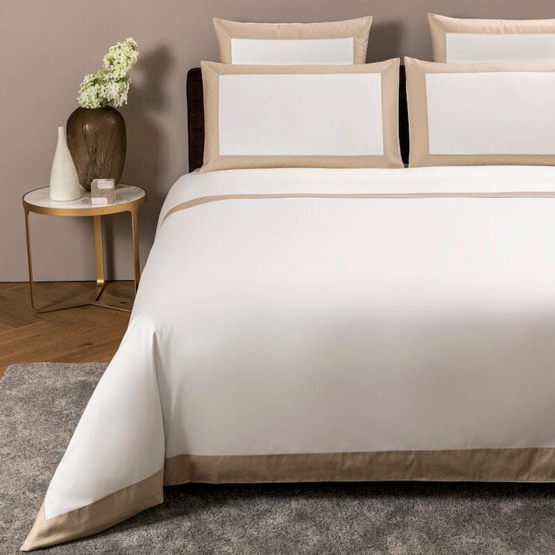 Frette Bold Bedding in Milk and Savage Beige | Fig Linens and Home ...