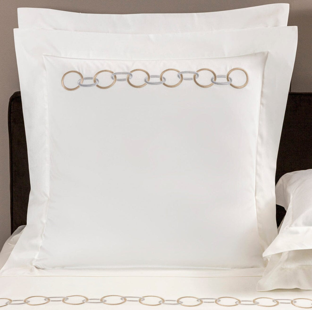Links Embroidery Bedding | Frette Luxury Linens - FIG LINENS AND HOME