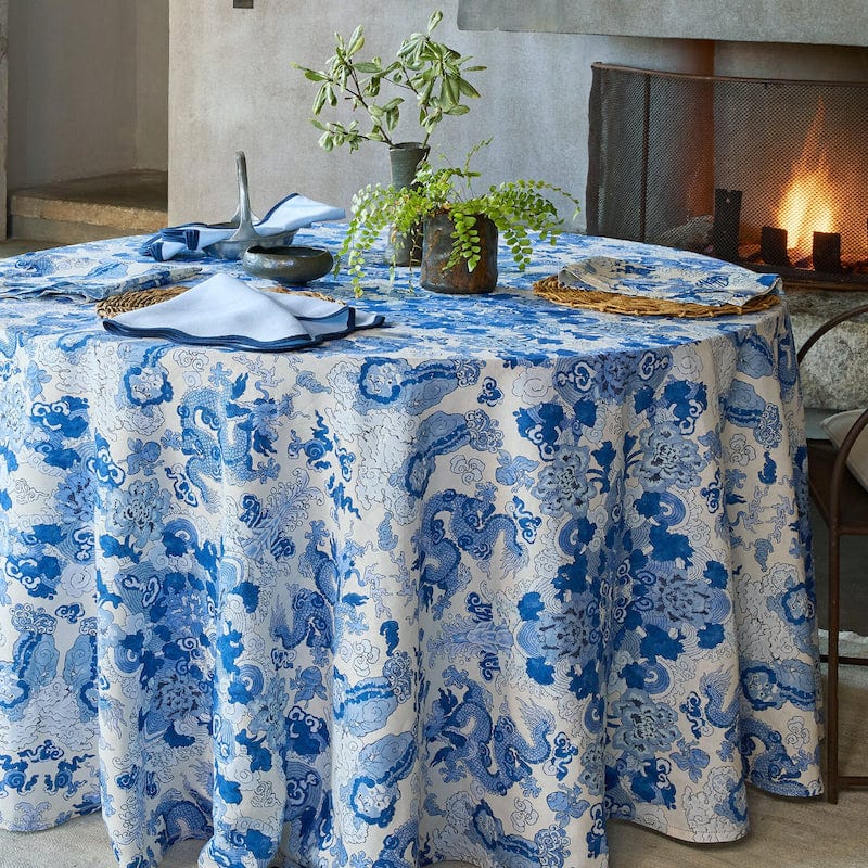 blue table cloth