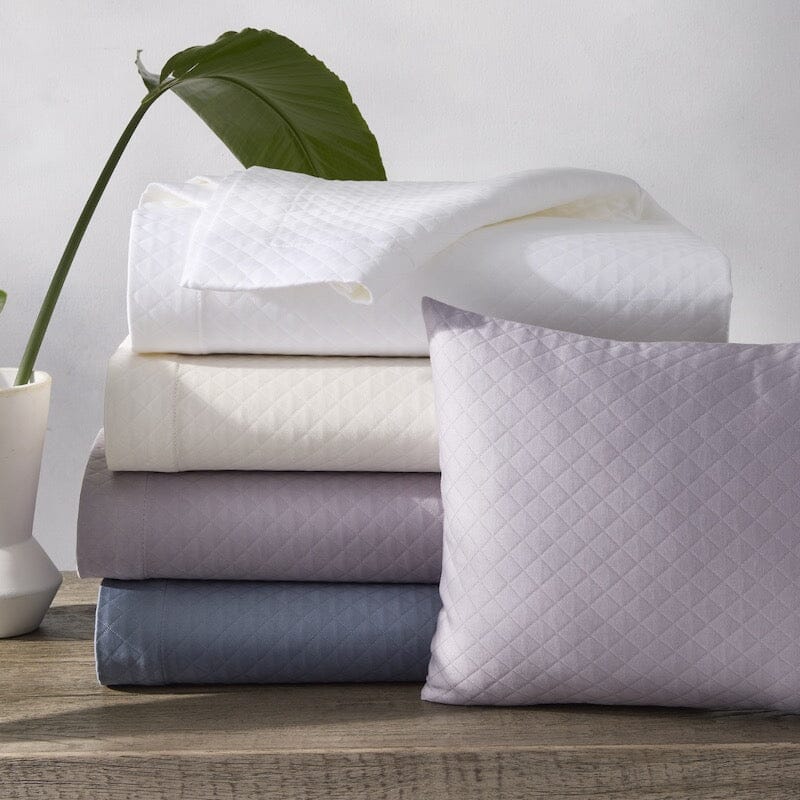 Matouk Petra Steel Blue Matelasse Coverlets & Pillow Shams - FIG LINENS ...