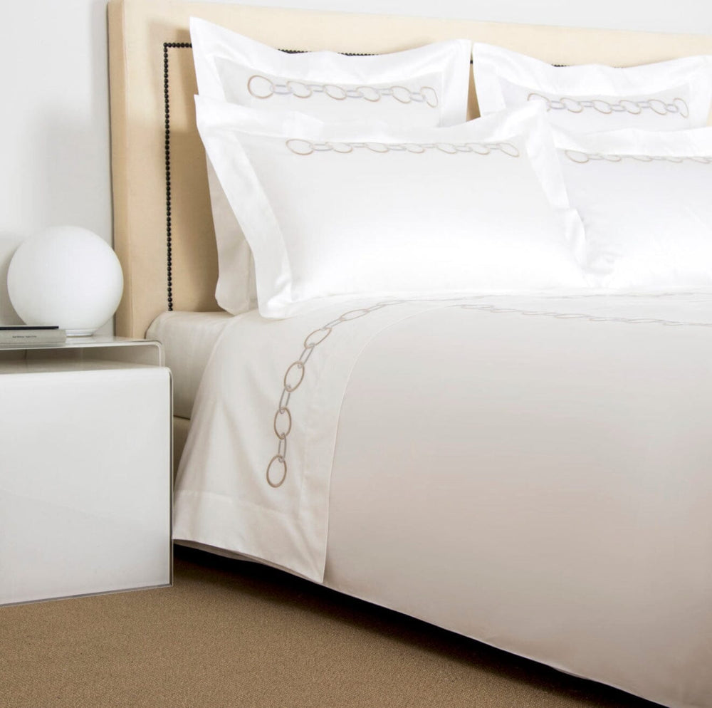 Links Embroidery Bedding | Frette Luxury Linens - FIG LINENS AND HOME
