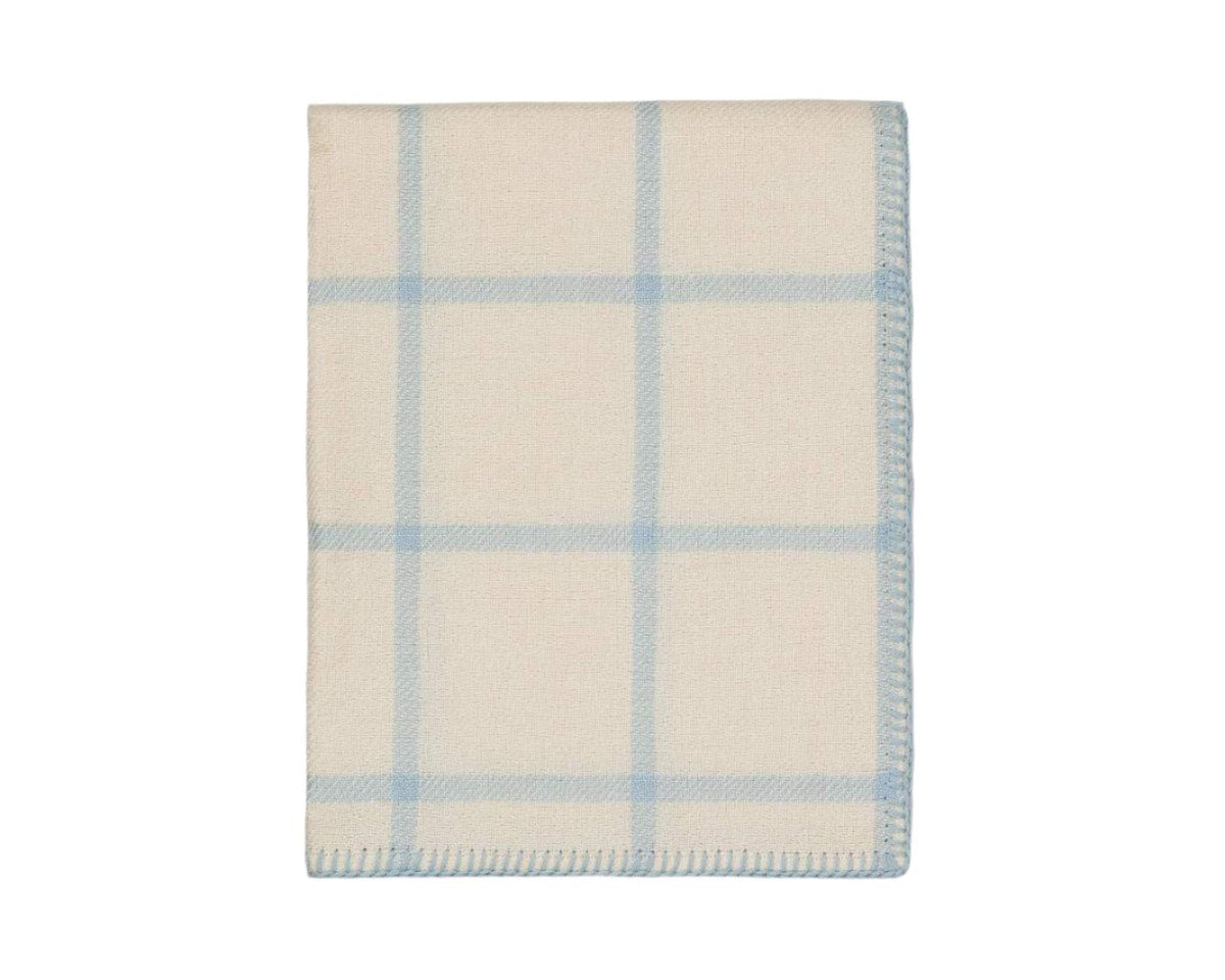 Graydon Throw in Ivory and Light Blue | Alicia Adams Alpaca - FIG ...
