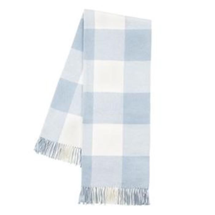 Buffalo Check Throw in Baby Blue - Throws at Fig Linens and Home - FIG ...