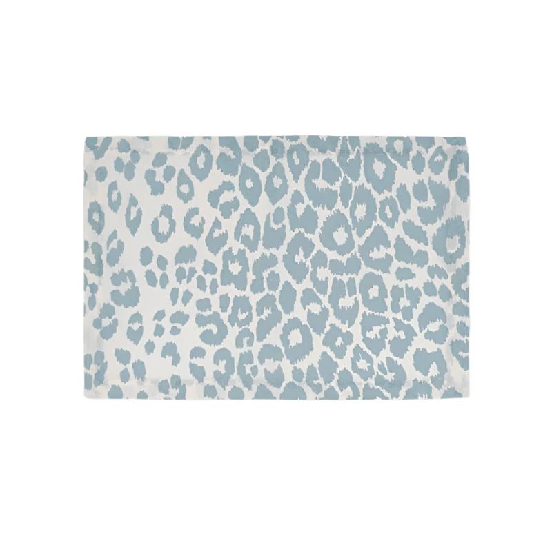 Iconic Leopard Sky Blue Table Linens by Matouk | Schumacher - FIG ...